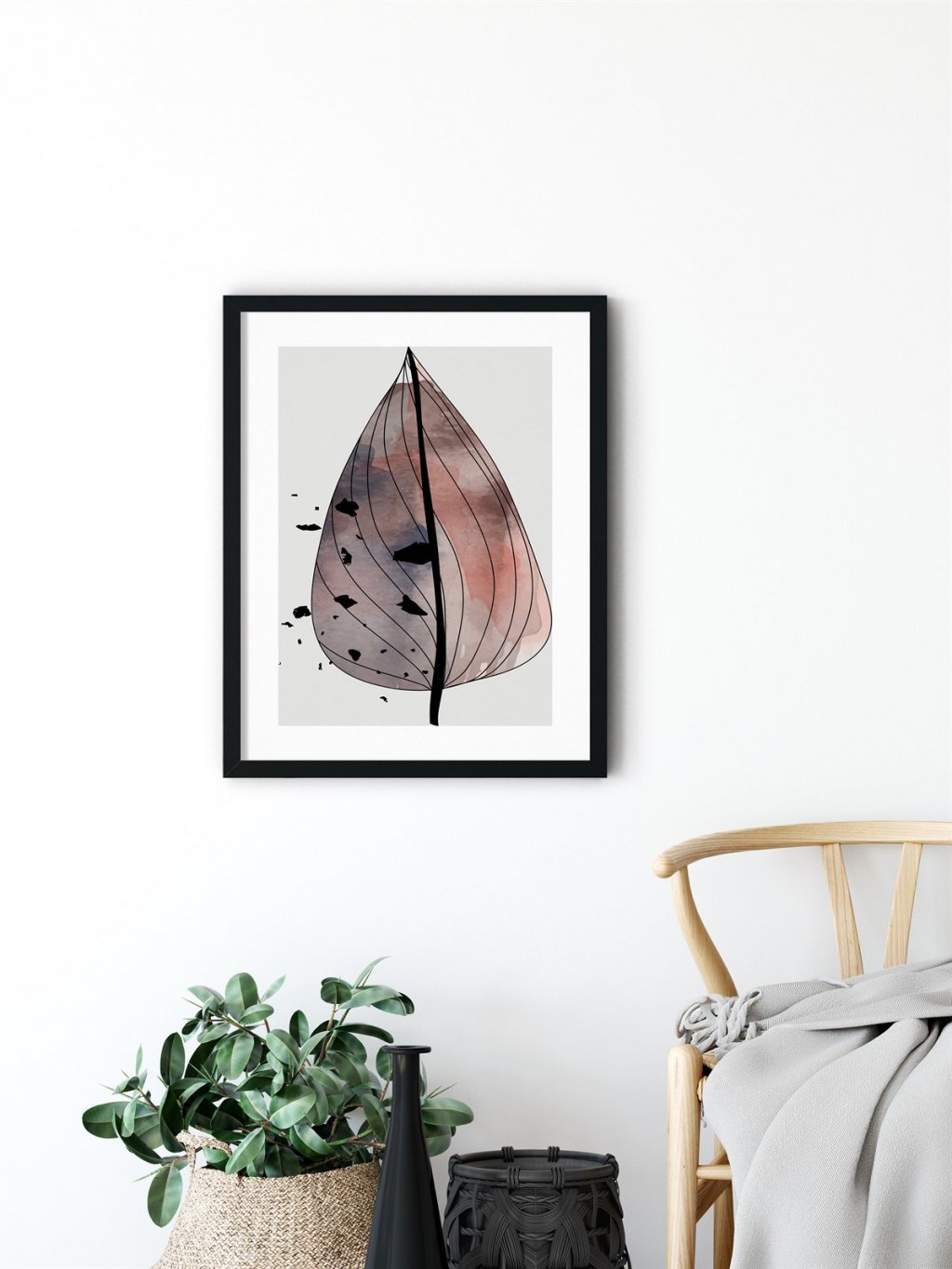 Purple Leaf Poster Tablo Seti | fekarehome