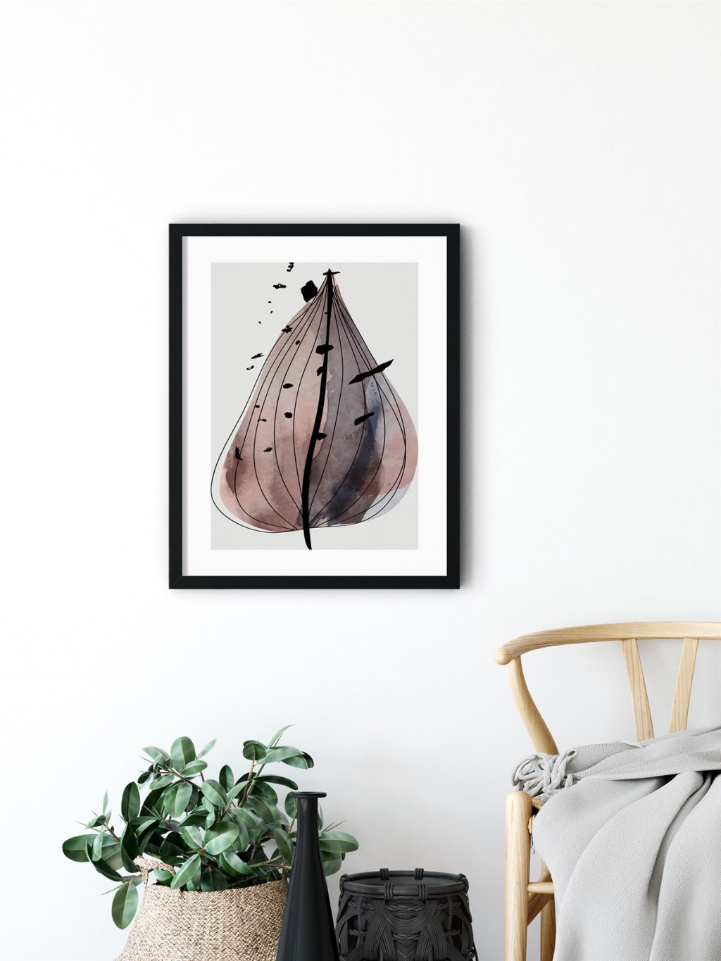 Purple Leaf Poster Tablo Seti | fekarehome