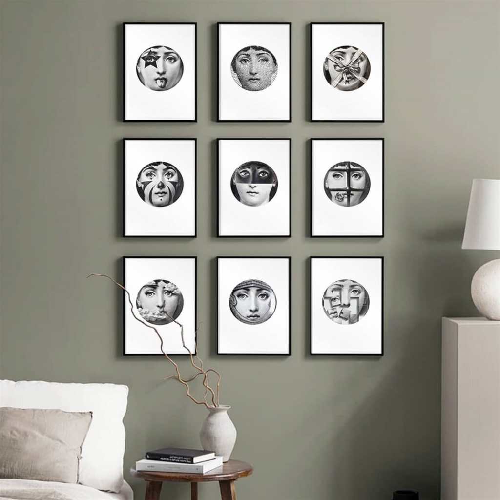 Fornasetti 9’lu Poster Tablo Seti No:3 | fekarehome