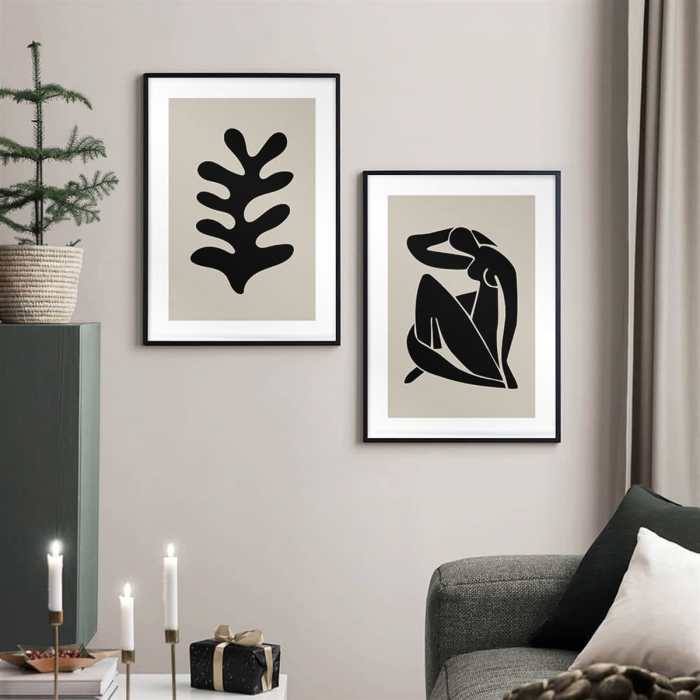 Monochrome 2’li Poster Tablo Seti | fekarehome