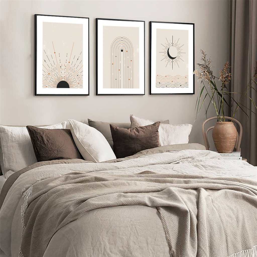 Ay ve Güneş Poster Tablo Seti | fekarehome