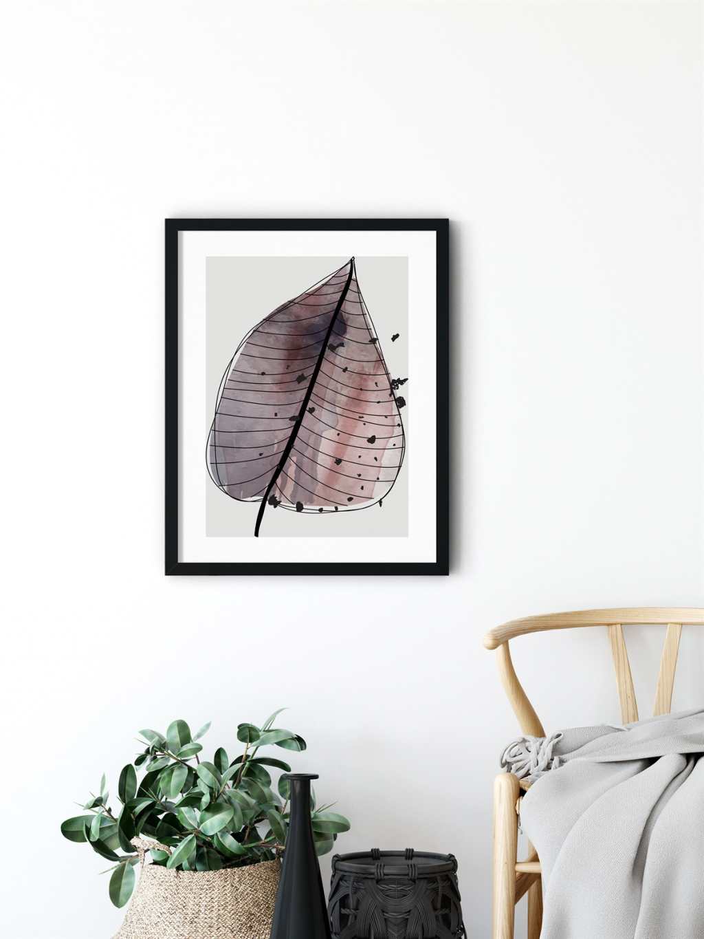 Purple Leaf 3’lü Poster Tablo Seti | fekarehome