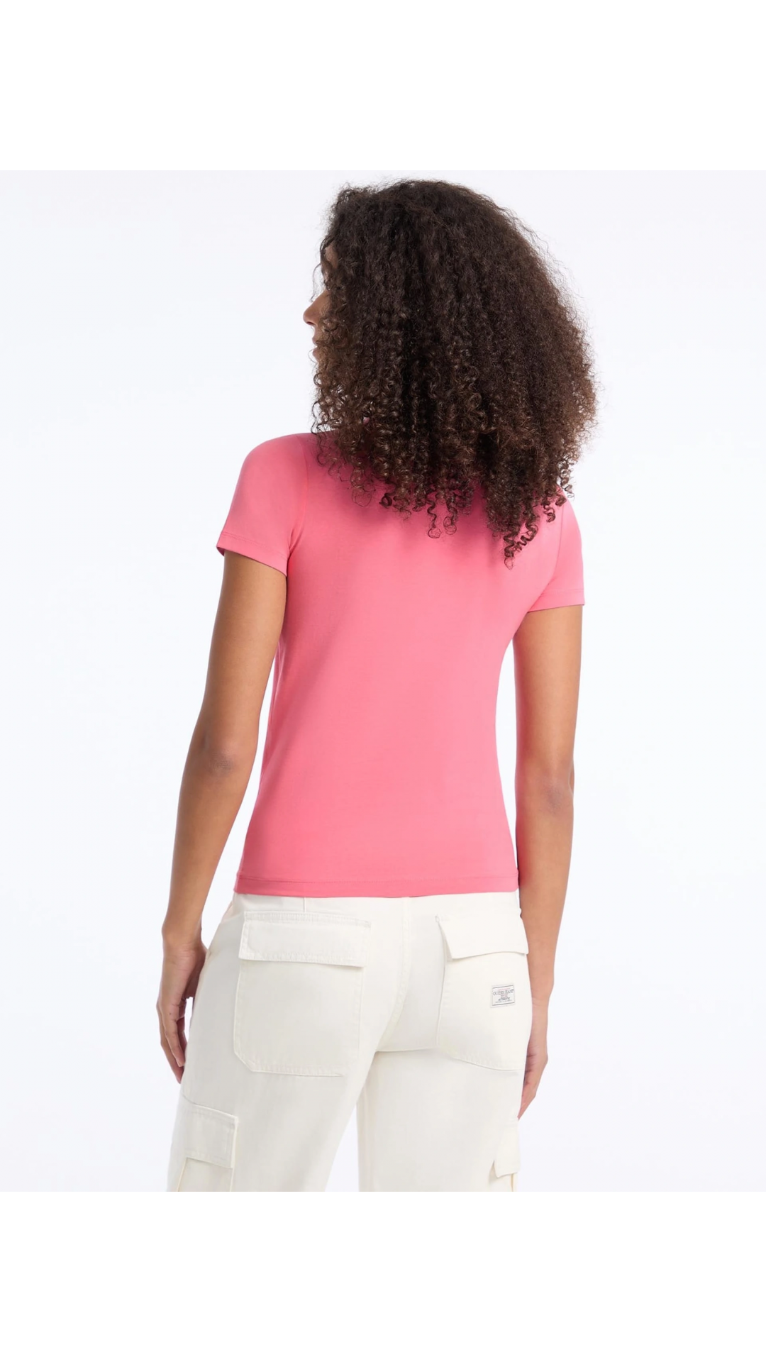 Guess Gj Ss Cn Slim Kadın Pembe Slim Fit T-Shirt W4YI01J1314-A619