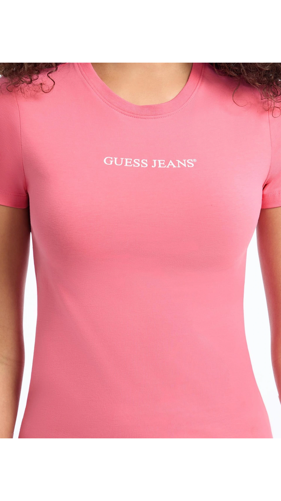 Guess Gj Ss Cn Slim Kadın Pembe Slim Fit T-Shirt W4YI01J1314-A619