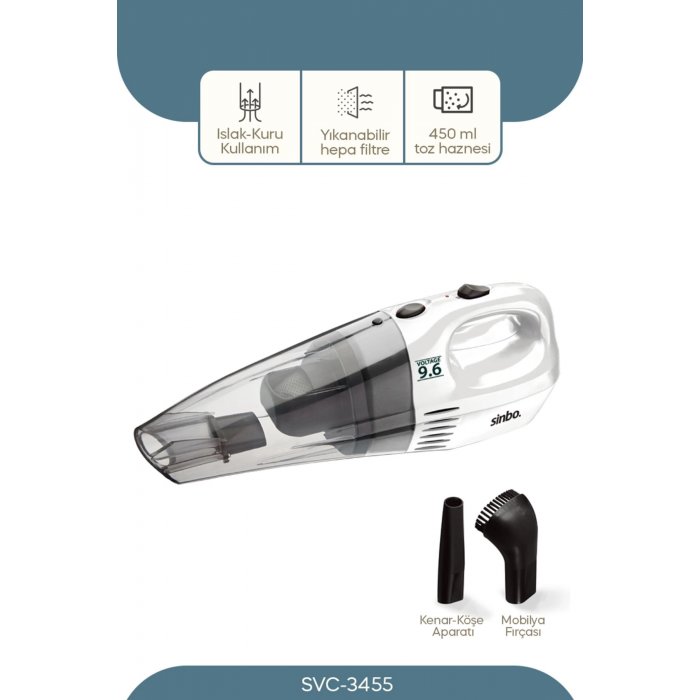 Sinbo SVC-3455 Islak Kuru Sarjlı Süpürge