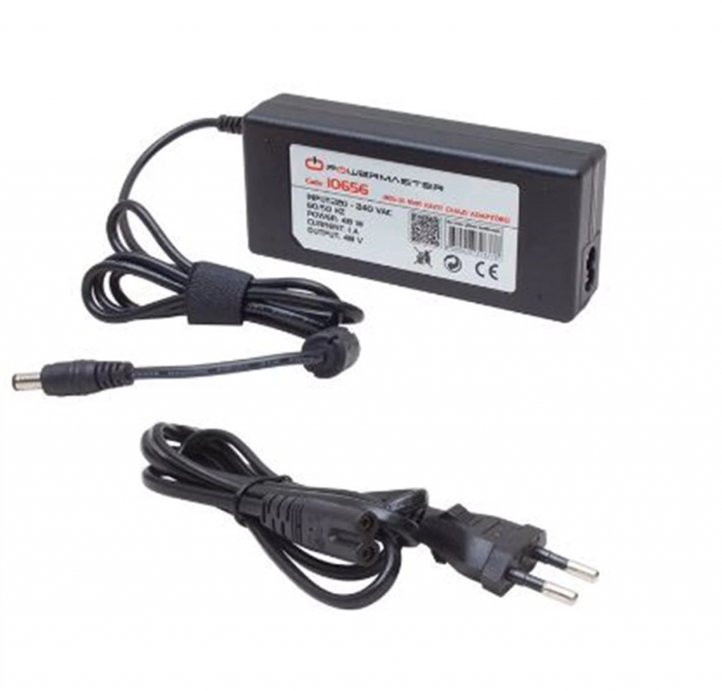 POWERMASTER 48V 1A PLASTİK KASA ADAPTÖR 5.5MM X 2.5MM | elektrikdukani.com