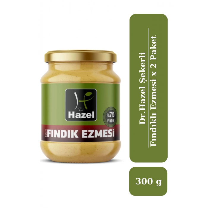Dr.Hazel Şekerli Fındık Ezmesi 300 g x 2 Paket | Fındık Ezmesi ...