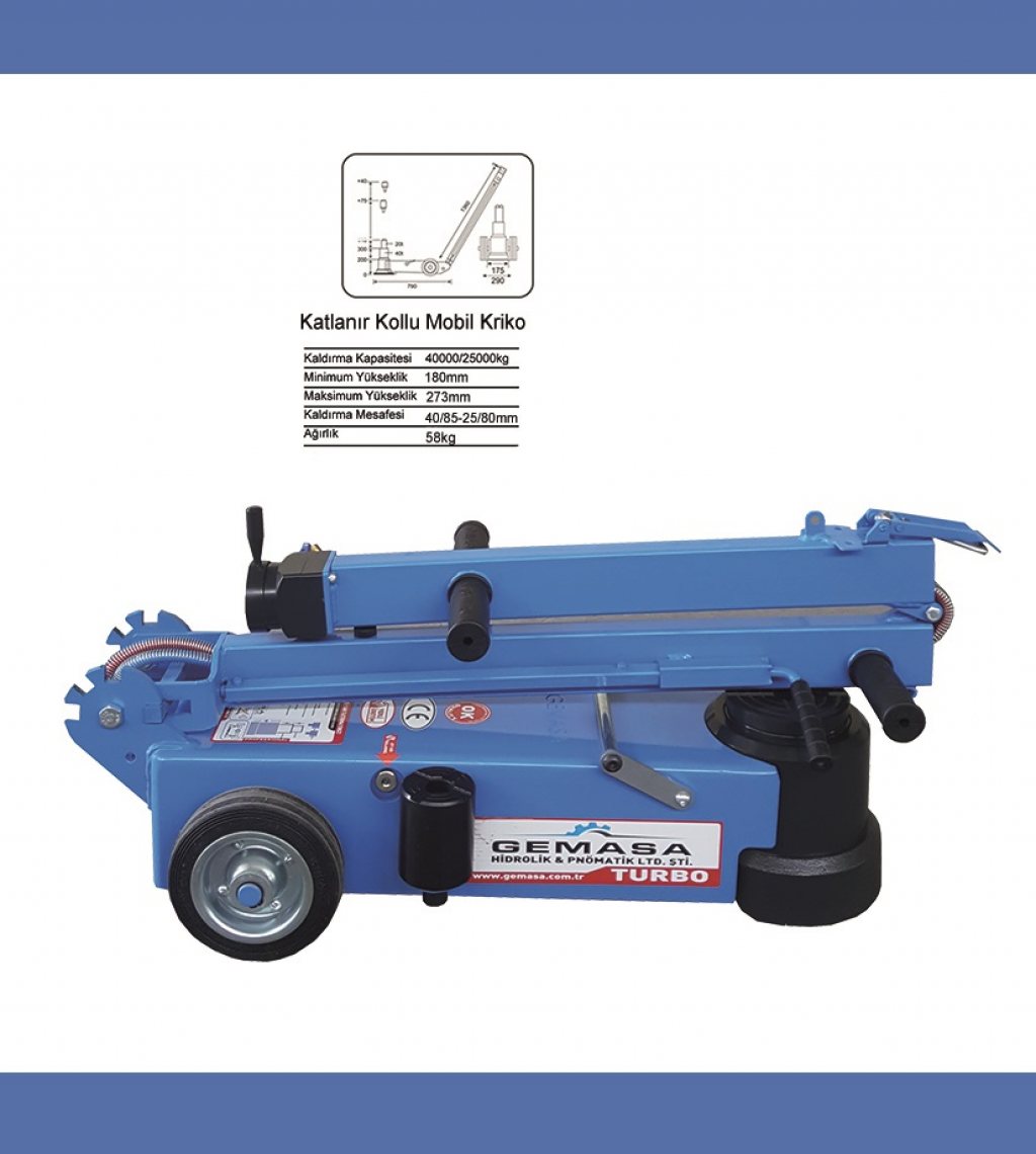 GEMASA 40/25 TON KATLANIR KOLLU MOBİL HAVALI KRİKO