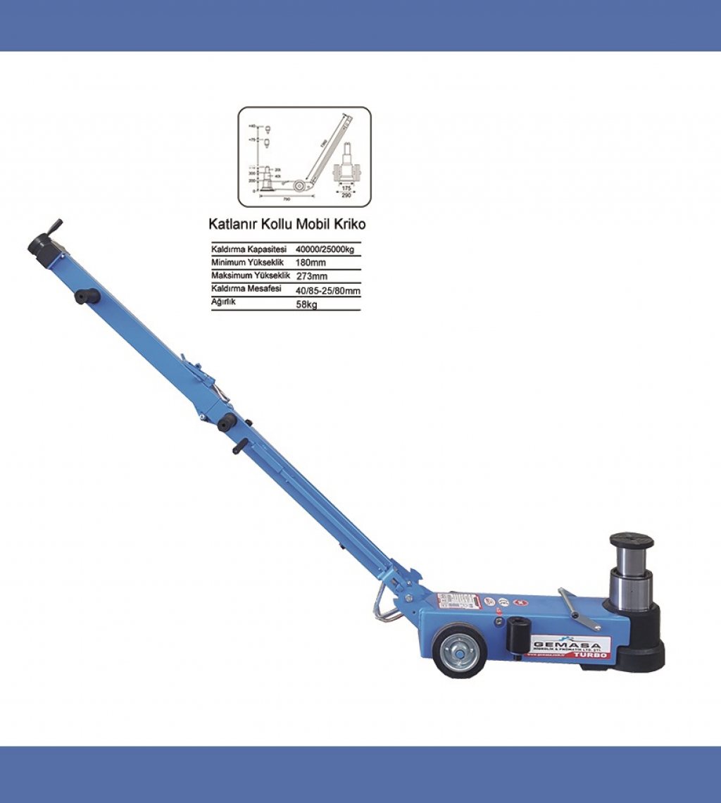 GEMASA 40/25 TON KATLANIR KOLLU MOBİL HAVALI KRİKO