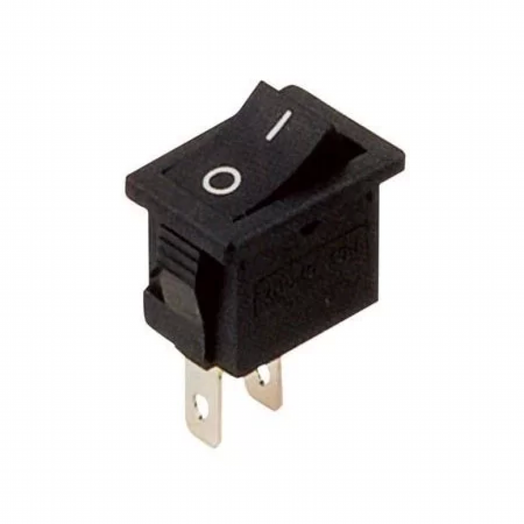 Mini On-Off Power Switch Anahtar 2P - SiYAH 15x10