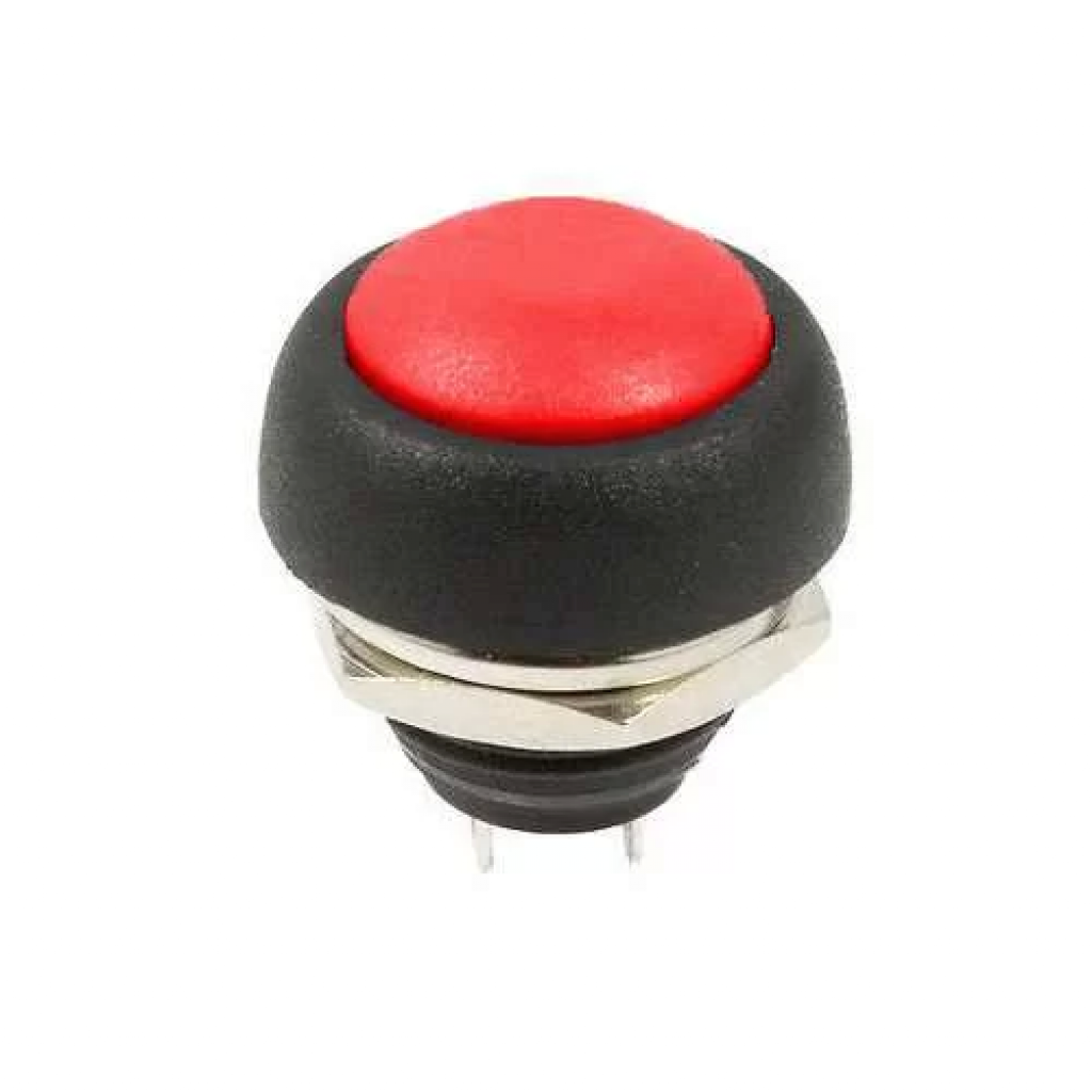 Push Buton - 12mm KIRMIZI