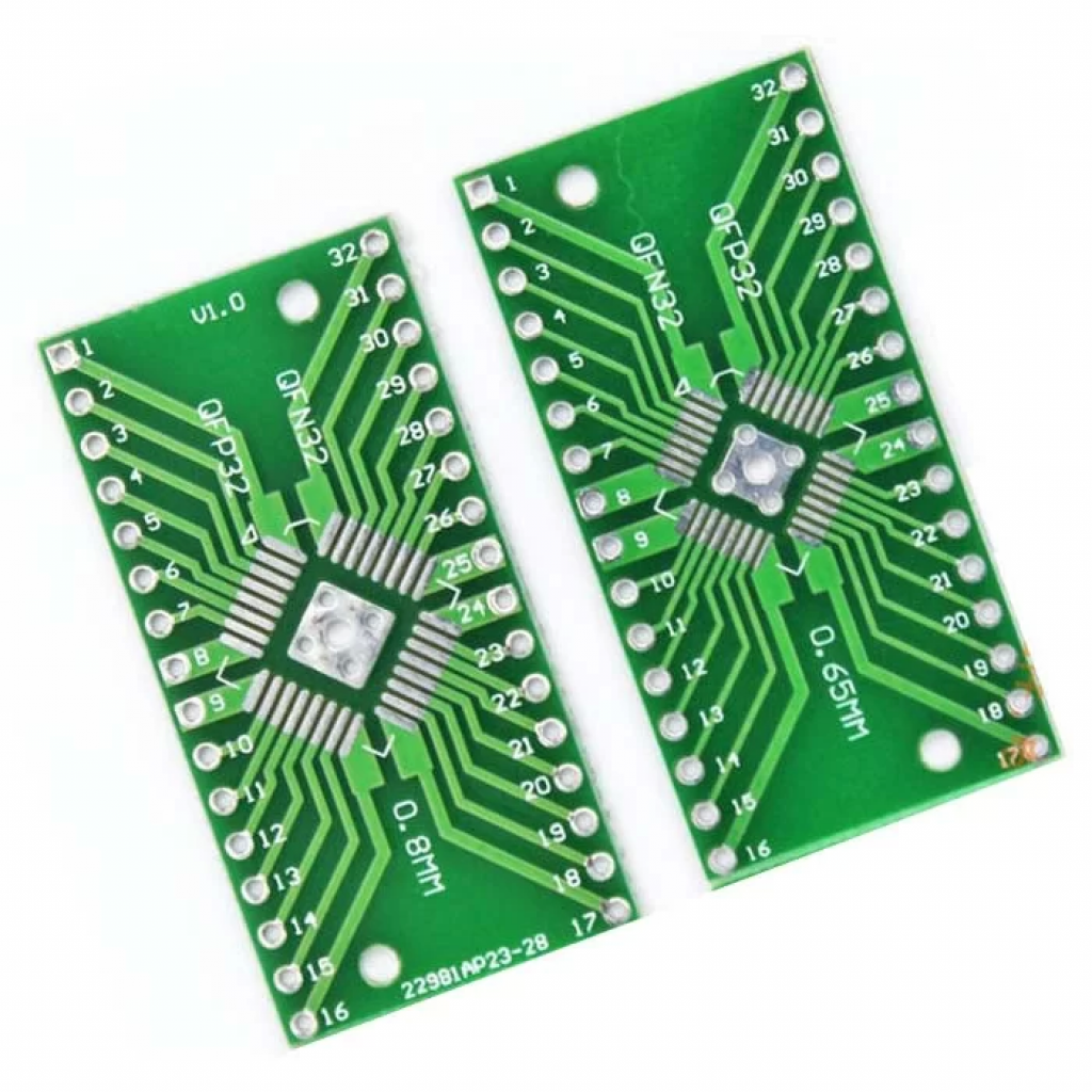 QFN32 - QFP32 SMD to DIP Dönüştürücü PCB Adaptör