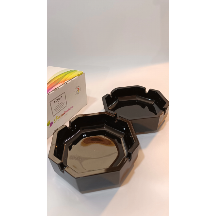 Paşabahçe 54076S Siyah Köşem Bistro Küllük 2'li - caylaravm.com