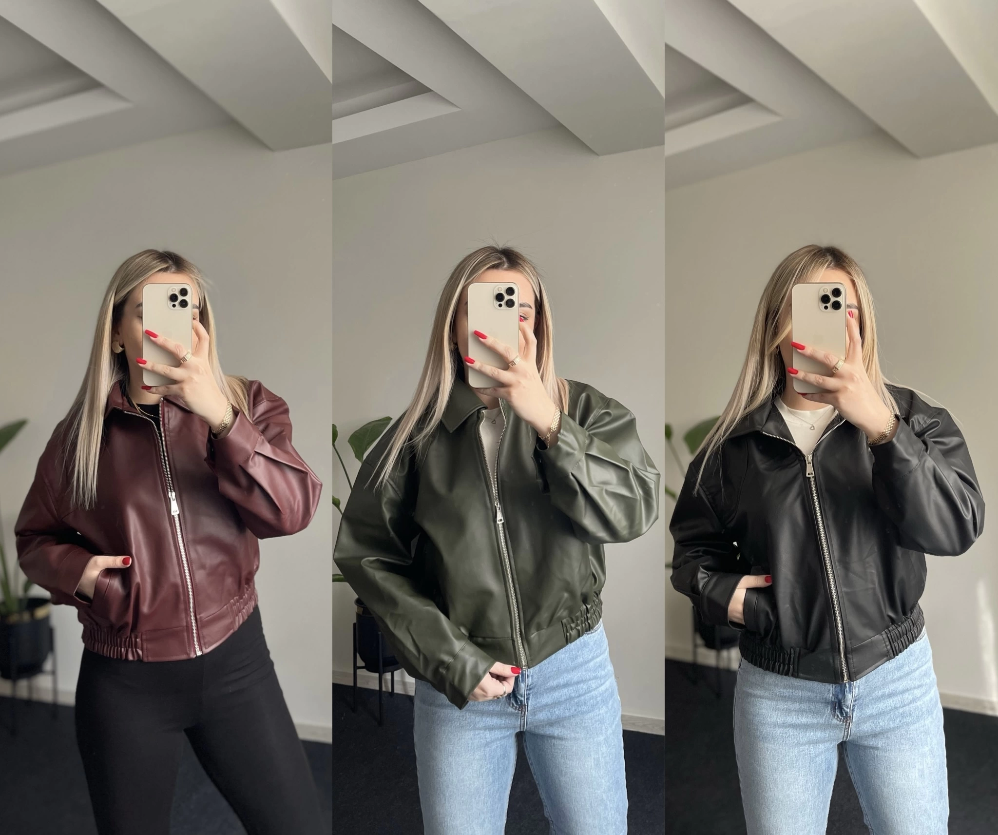 Deri Bomber Ceketler