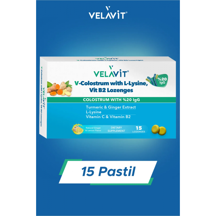 Velavit V- Colostrum With L-lysine Vitamin B2 Lozenges 15 Pastil