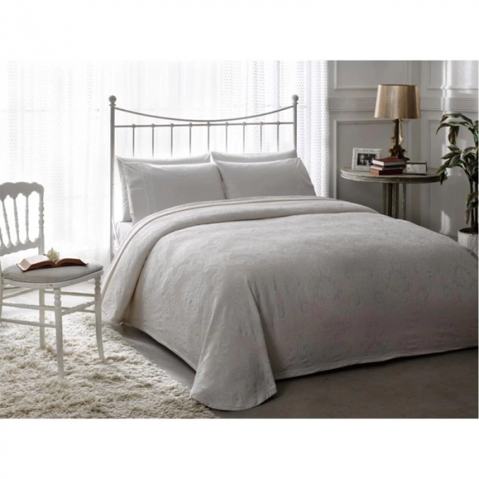 Taç Jakar Tek Kişilik Pike Takımı Amanda Krem Rengi - Ev Tekstili Pike ...