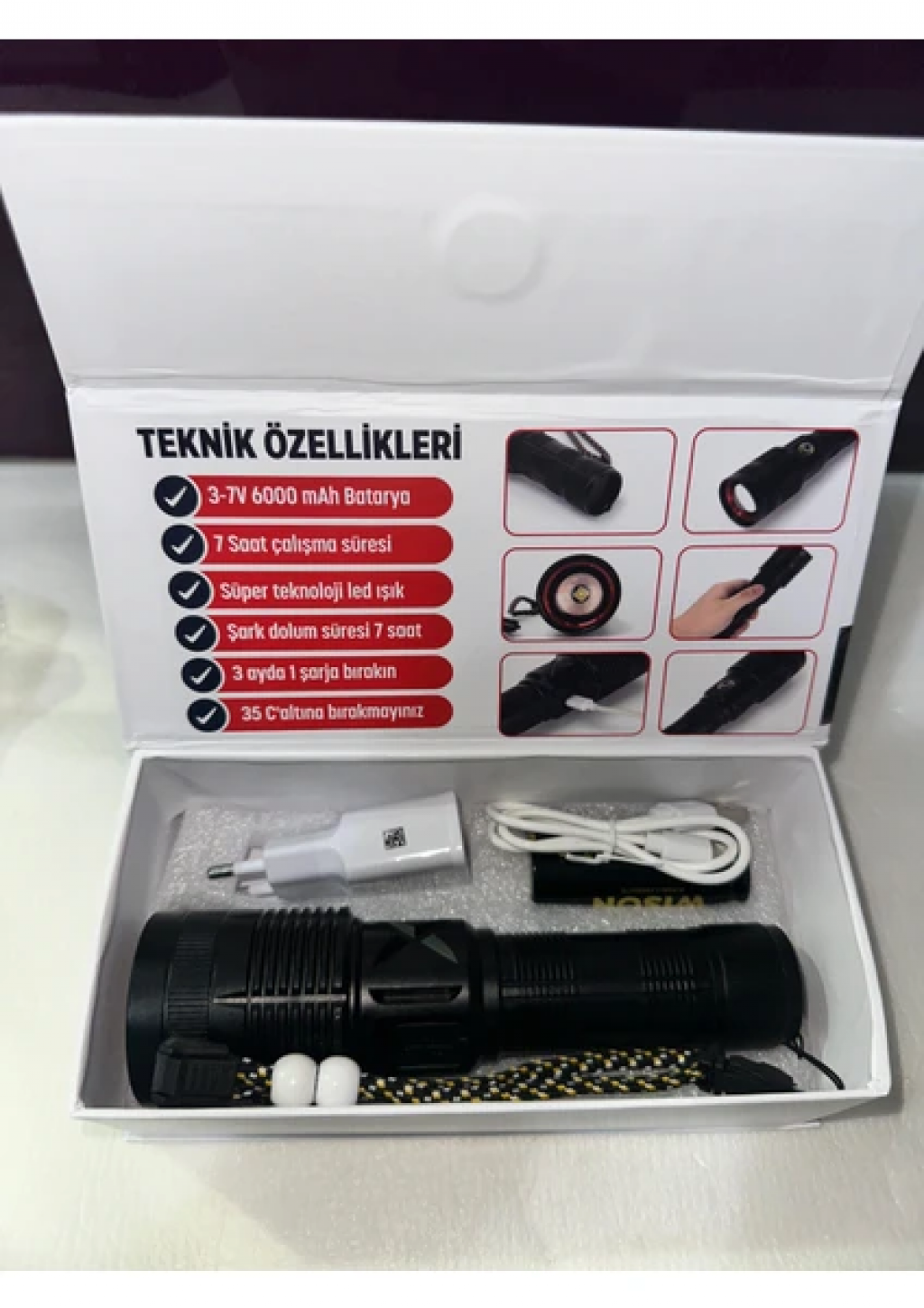 WİSON UZUN MENZİLLİ EL FENERİ 20 WATT WS-3898