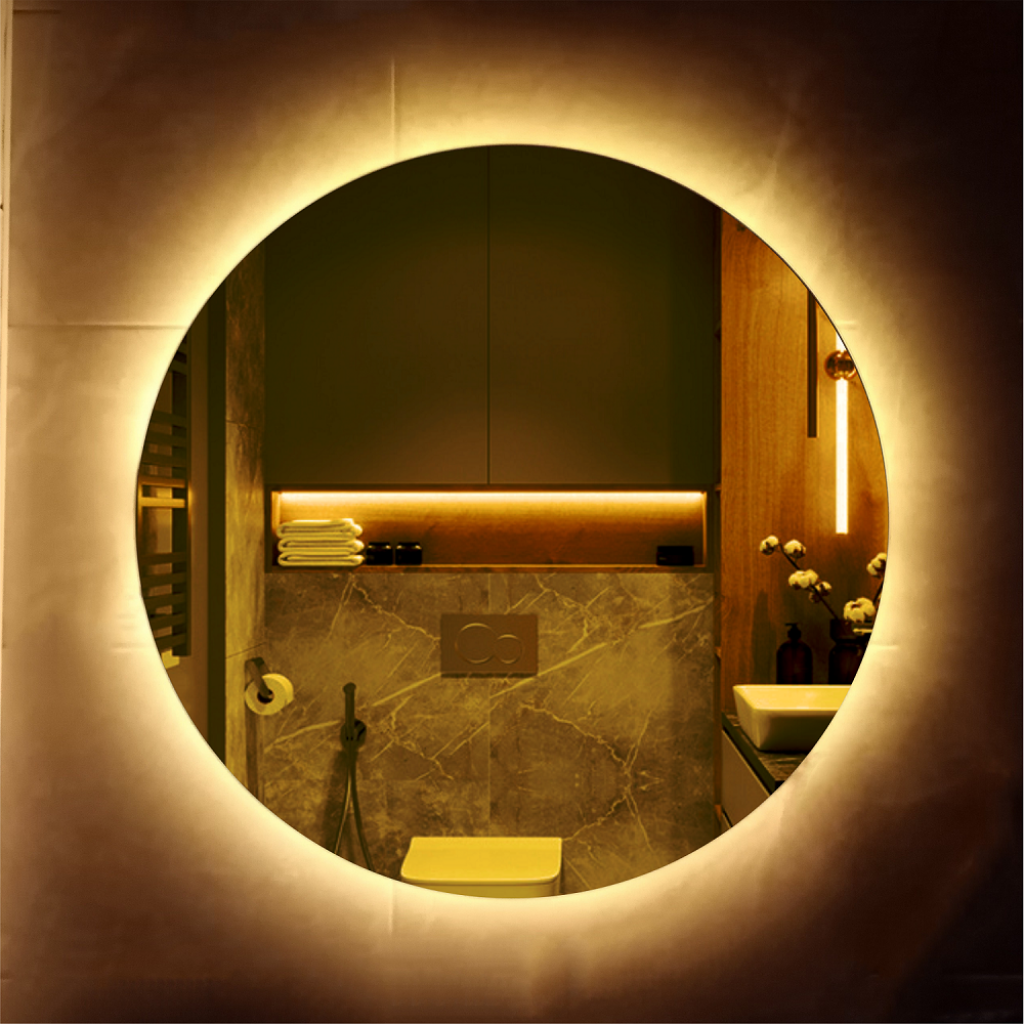 LED IŞIKLI YUVARLAK AYNA