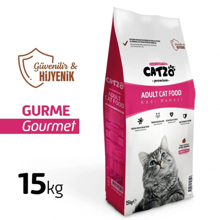Catzo Premium Gurme Renkli Kedi Maması 15 KG | Lezzetli & Besleyici