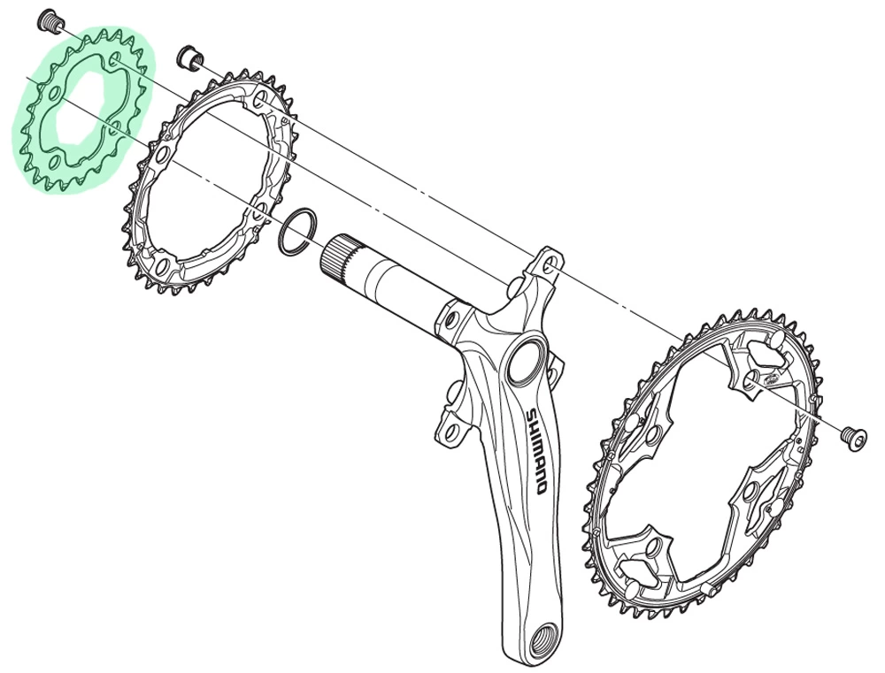 Aynakol Dişli 22T Deore FC-M532 Gümüş Fiyatı - Mars Bike