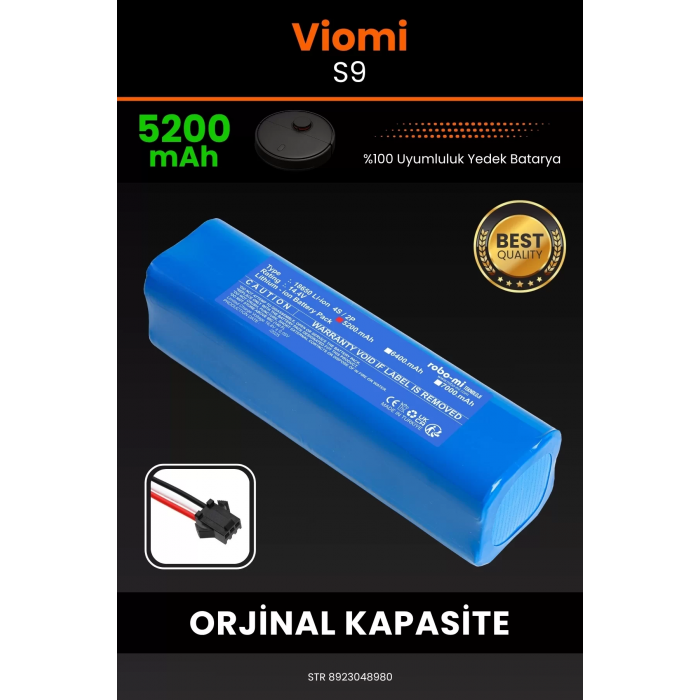 Viomi S9 5200mAh Robot Süpürge Bataryası - Koruma Katmanlı Batarya Teknolojisi