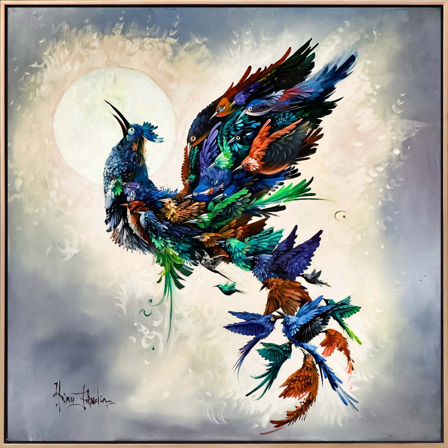 Simurg Kuşu Yağlı Boya Tablo Modelleri ve Fiyatları| Simurg