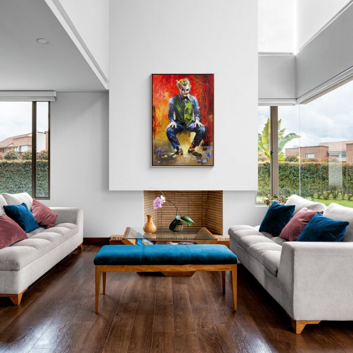 Crazy Joker Portrait Oil Paintings | Simurg Art Gallery