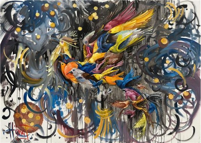 Simurg - Anka Kuşu Yağlı Boya Tablosu | Simurg Sanatevi