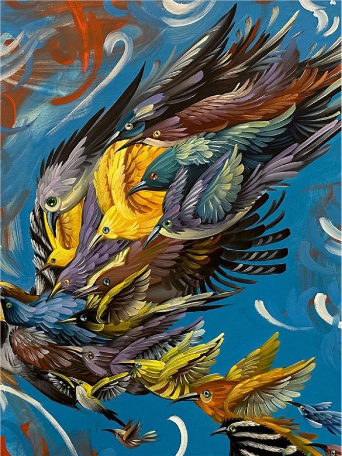 Simurg Efsanesi Yağlı Boya Tablosu | Simurg Sanatevi