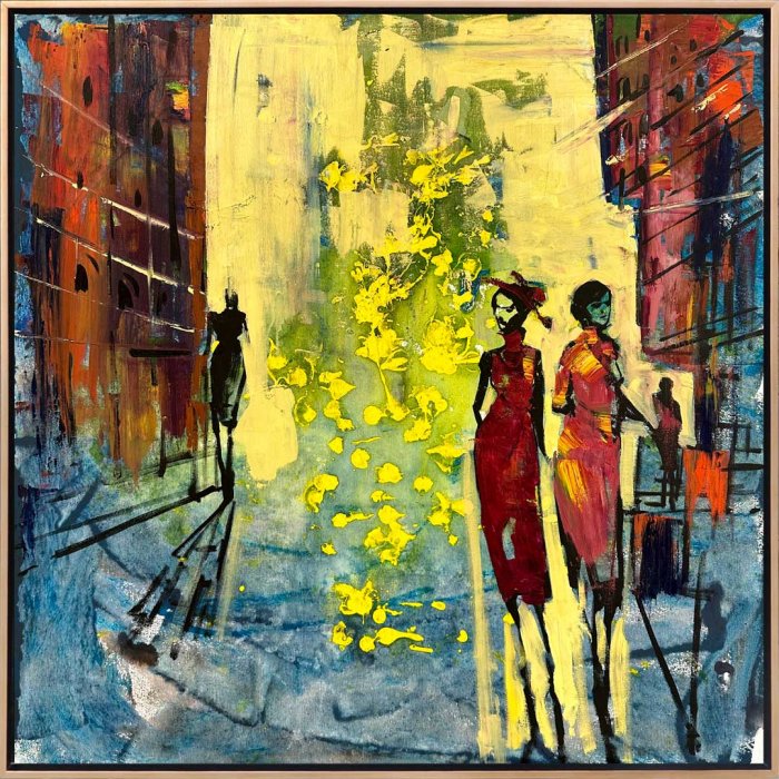 Colorful Confusion Oil Painting | Simurg Art Gallery