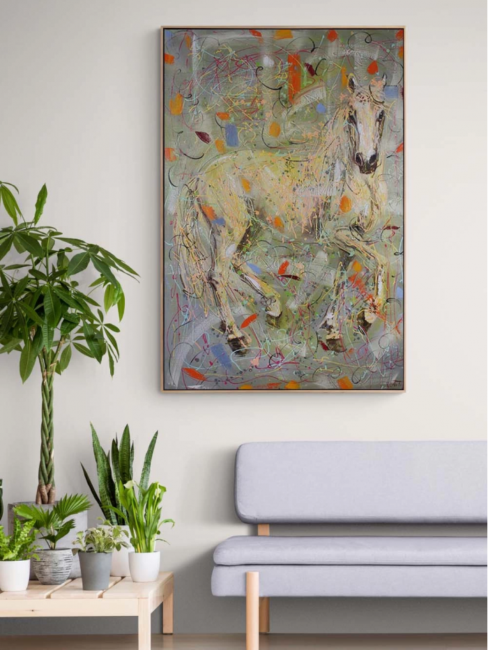 Horse's Expression Oil Painting | Simurg Art Gallery