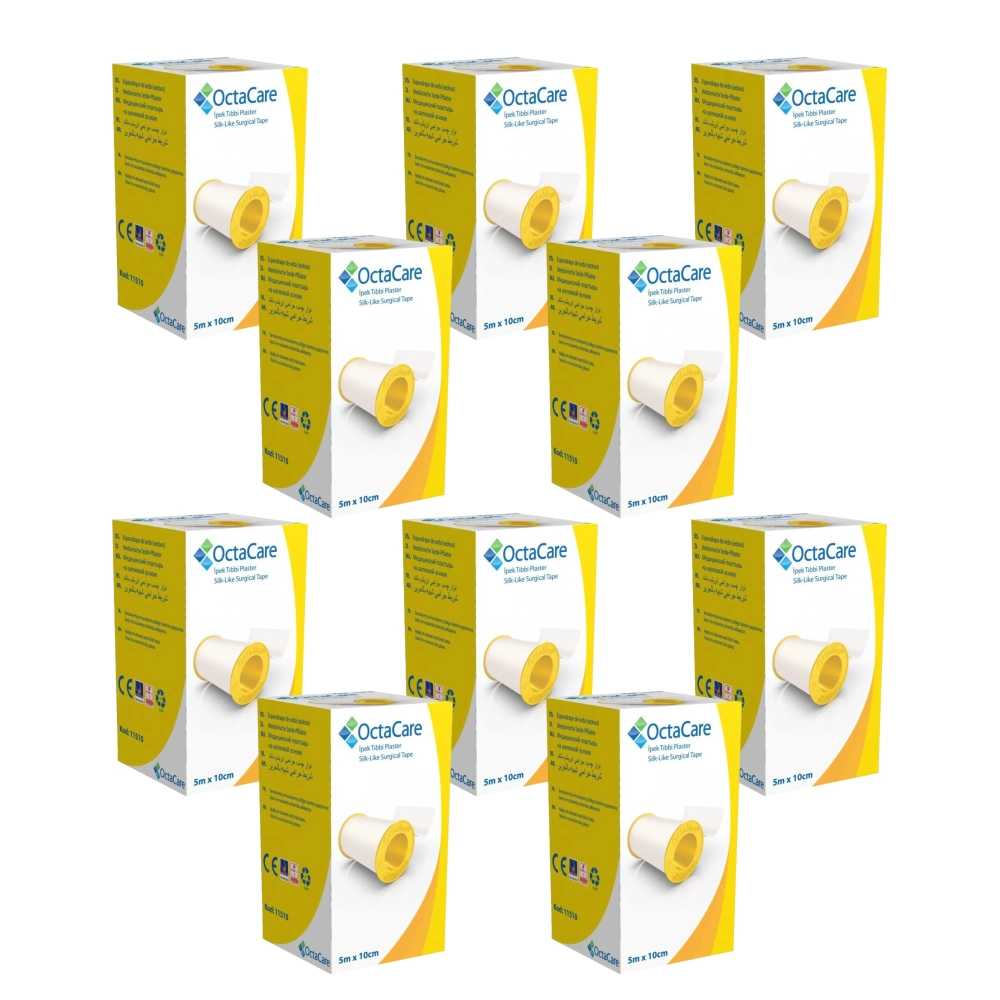 Octacare İpek Flaster 10cm x 5m - 10 Adet | İpek Flaster Fiyatları