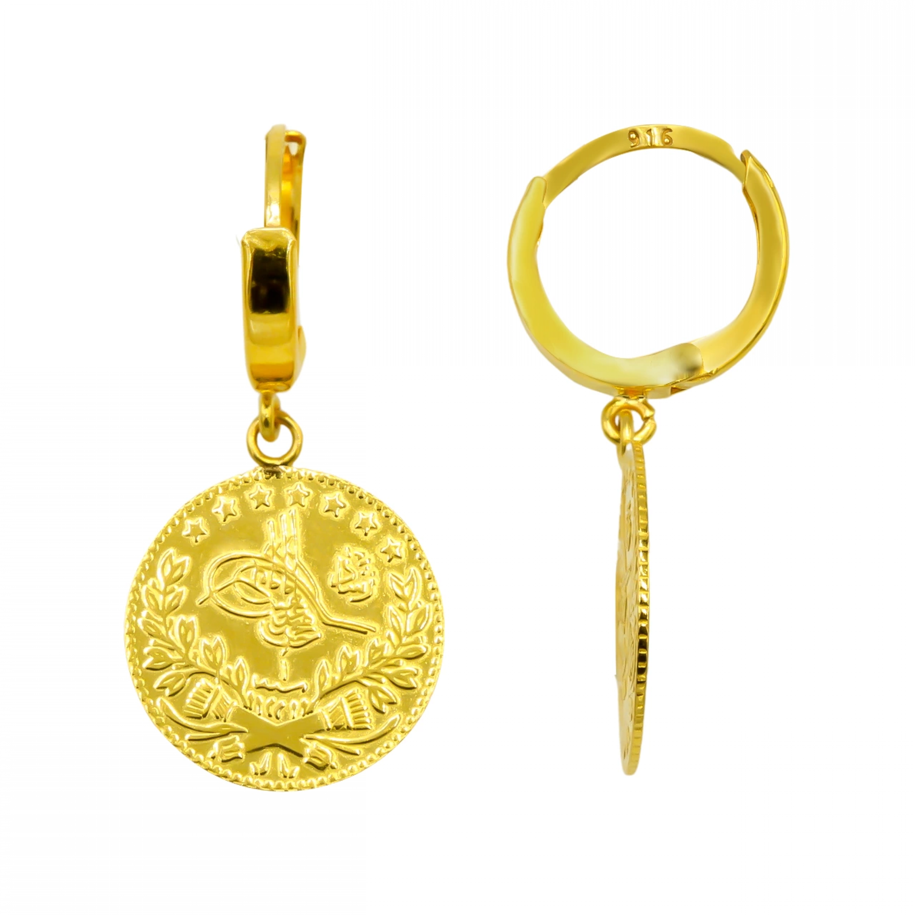 Reşat Altın 22 Ayar Sallantılı Altın Küpe