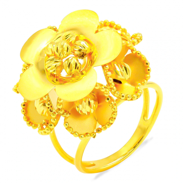 Papatya Model 14 Ayar Altın Yüzük