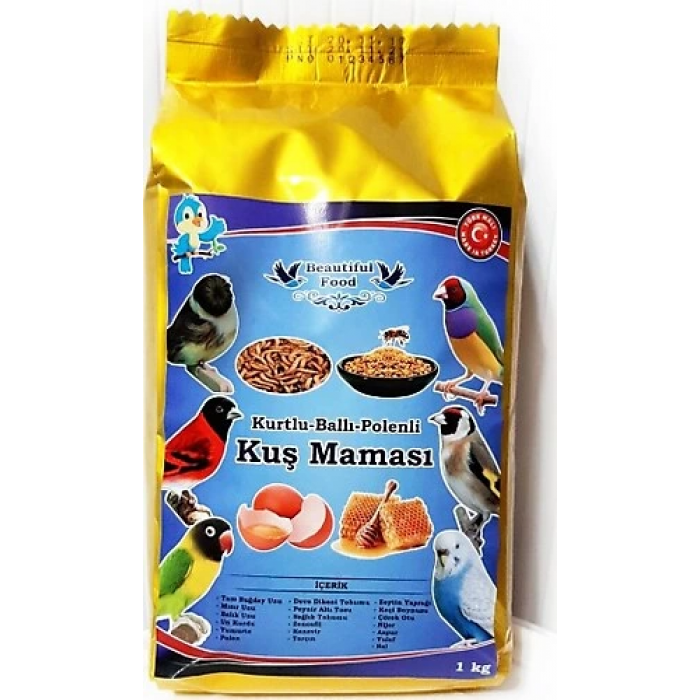 Beautiful Food Kurtlu - Ballı-Polenli mama 1Kg.