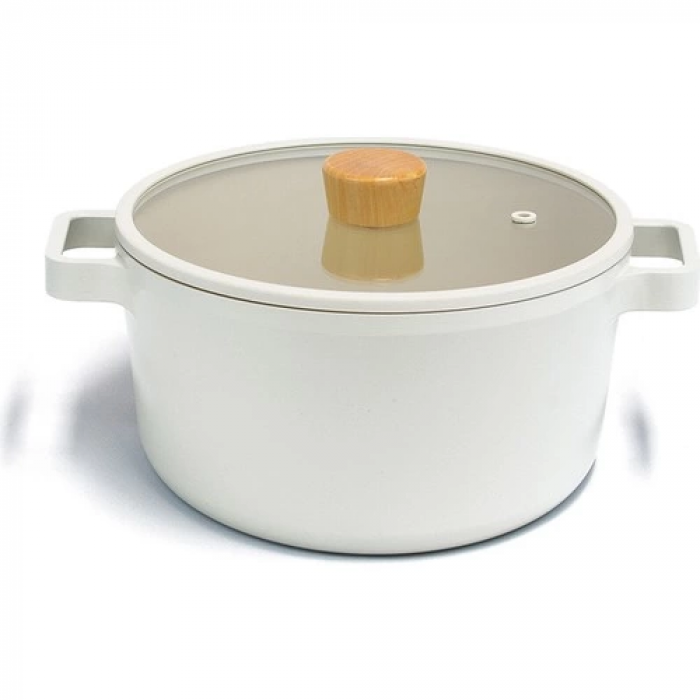 Neoflam Fika Cam Kapaklı Alüminyum Döküm Derin Tencere 26cm-burcubilluriye.com