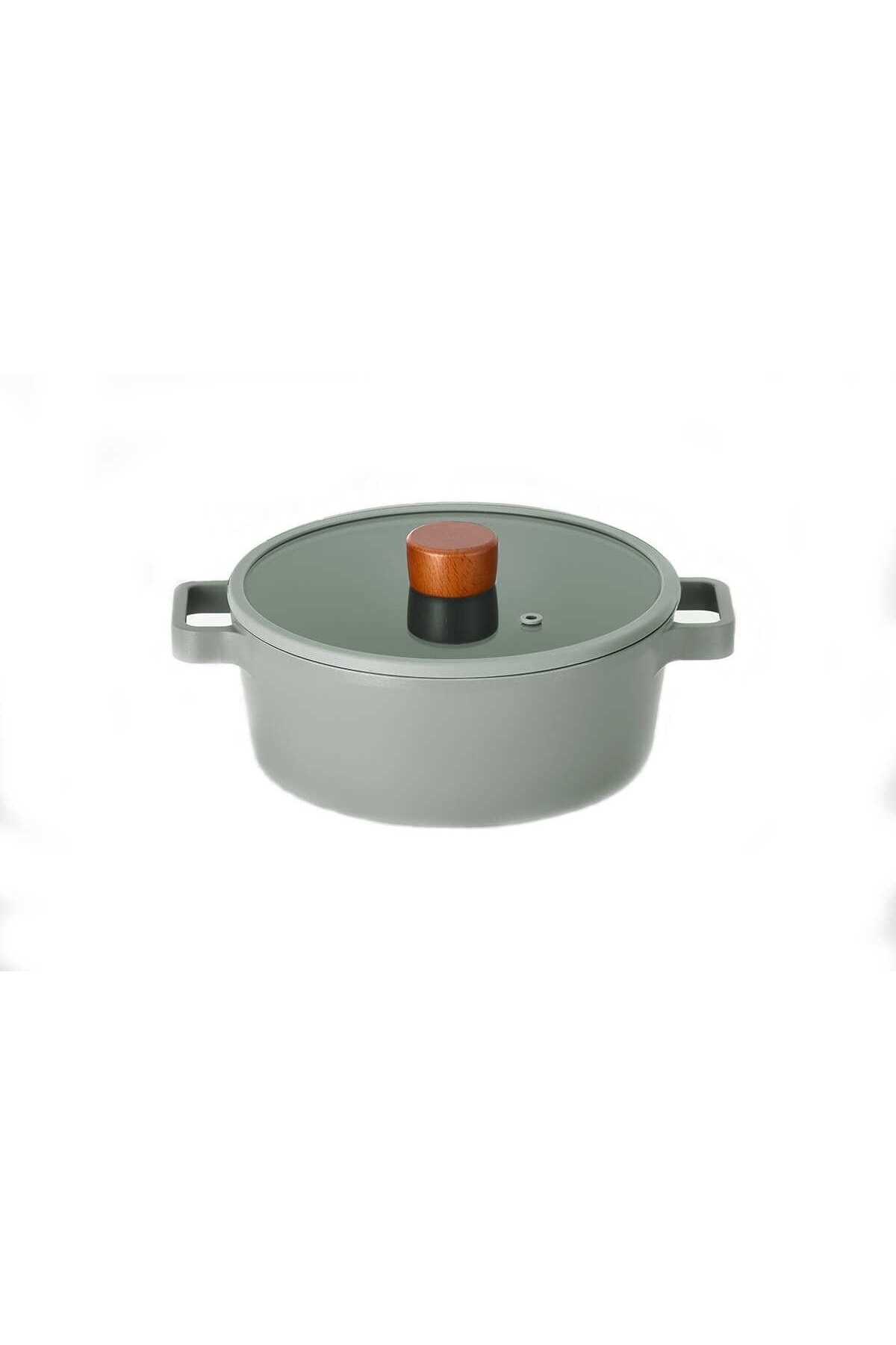 Neoflam Fika Sığ Tencere 22 cm. Gri-burcubilluriye.com