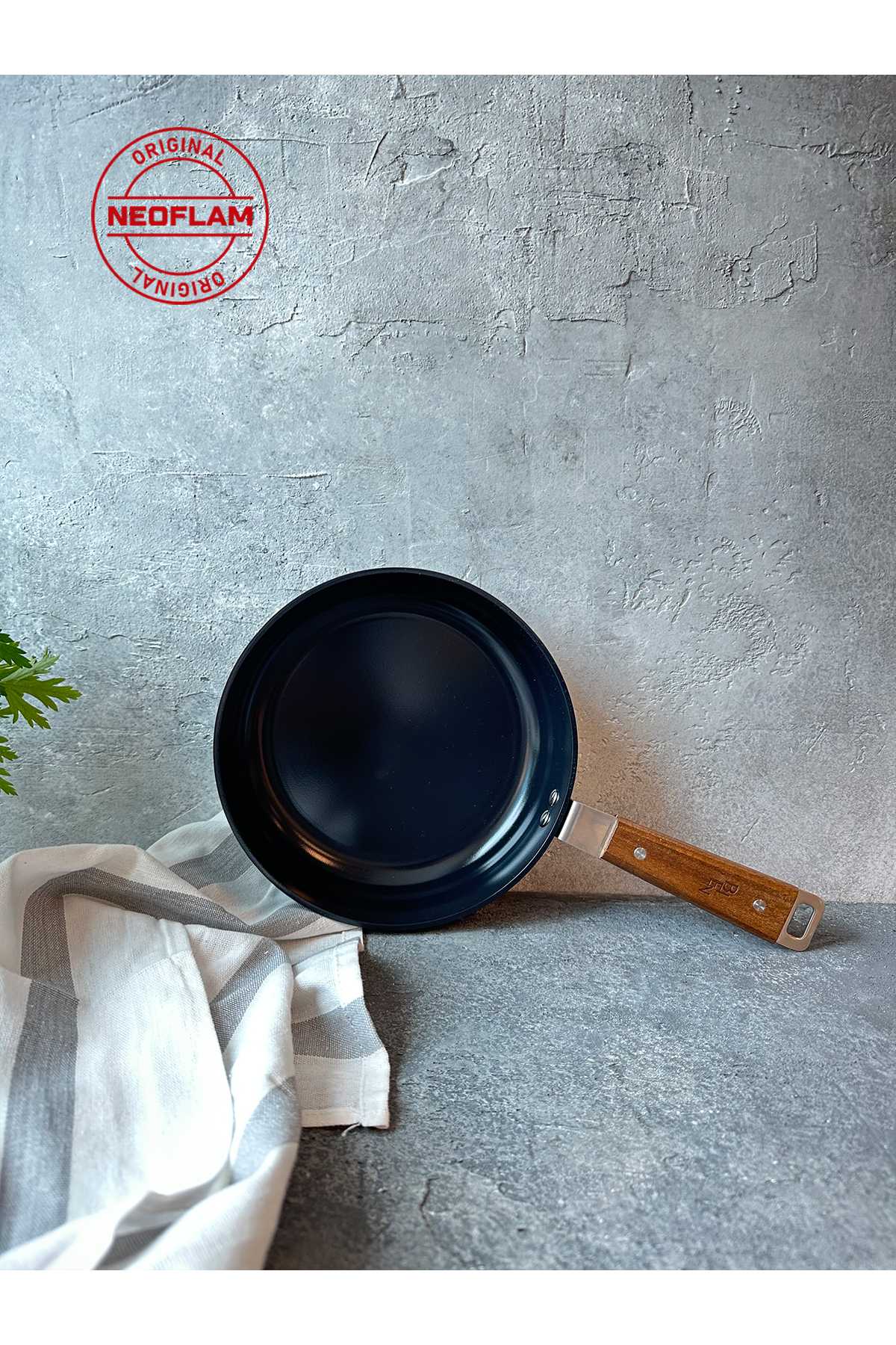 Neoflam Bien Siyah Wok Tava 20 cm.-burcubilluriye.com