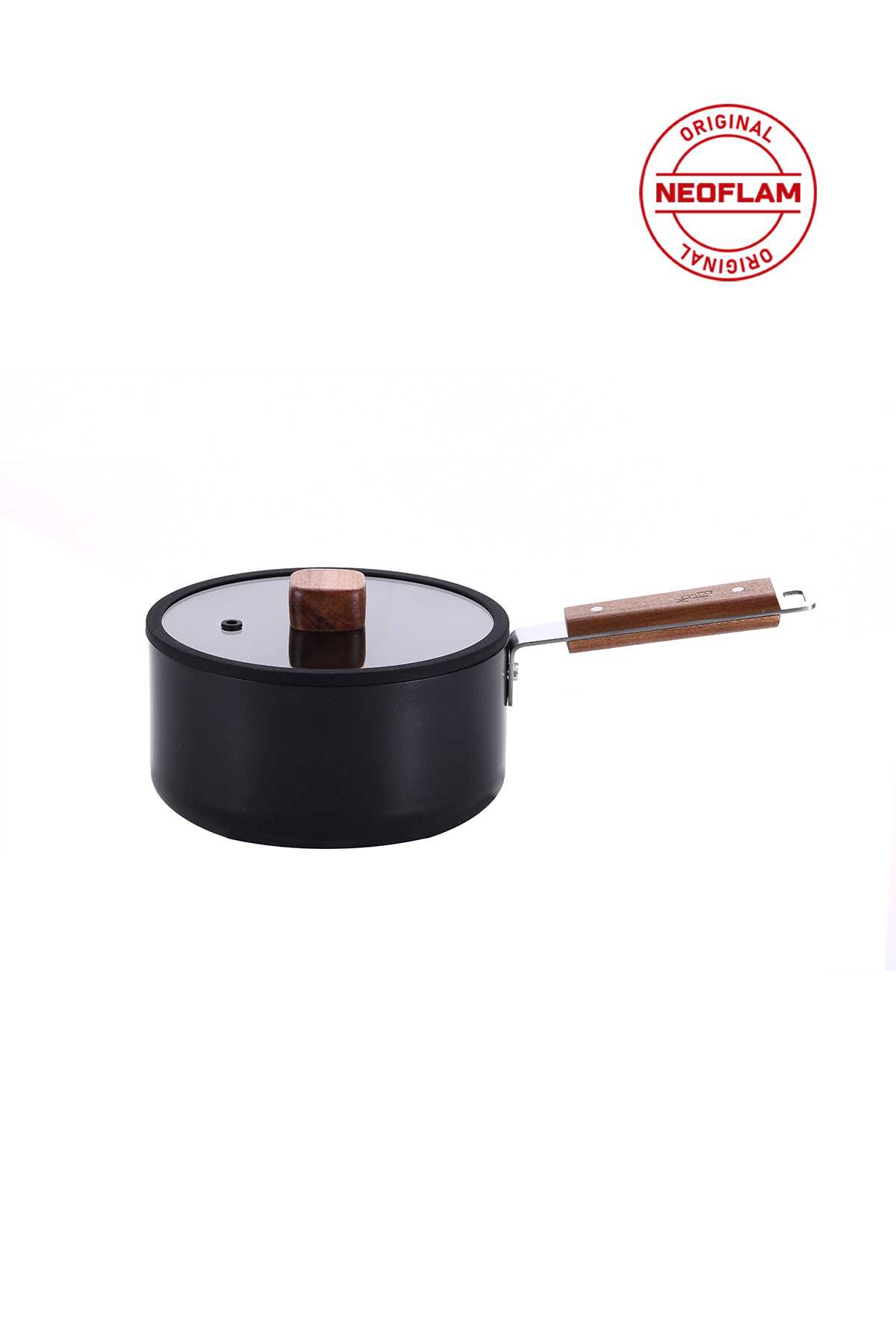 Neoflam Bien Siyah Sos Tenceresi 18 cm.-burcubilluriye.com