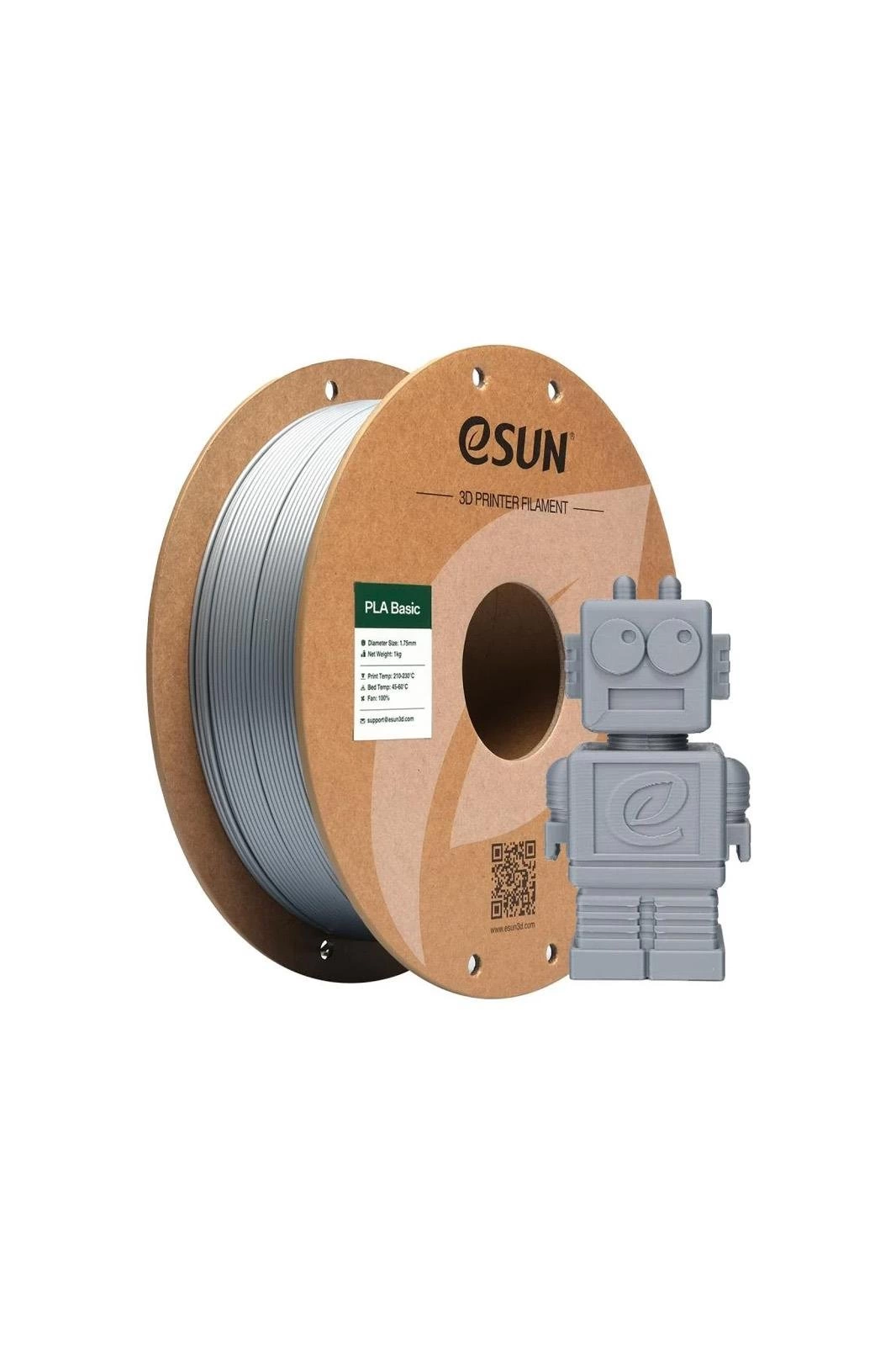 Esun PLA-Basic Filament Gümüş - Yüksek Kaliteli Pla Filament - Esun
