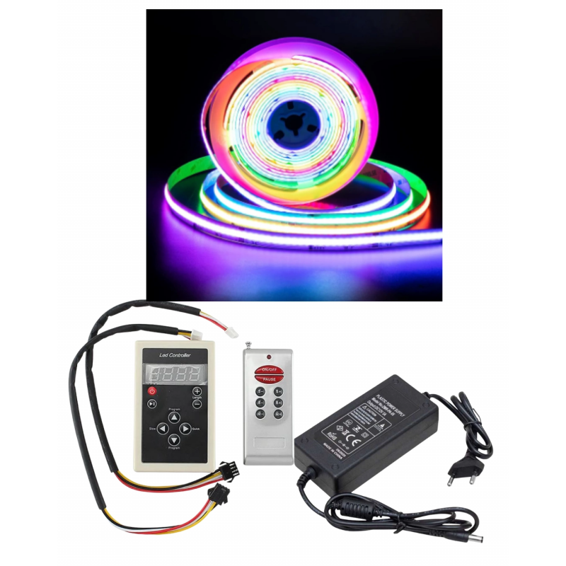 POWERR LED AYDINLATMA 10m 12V 12mm 432 Argb Pixel Cob Led İç Mekan ...