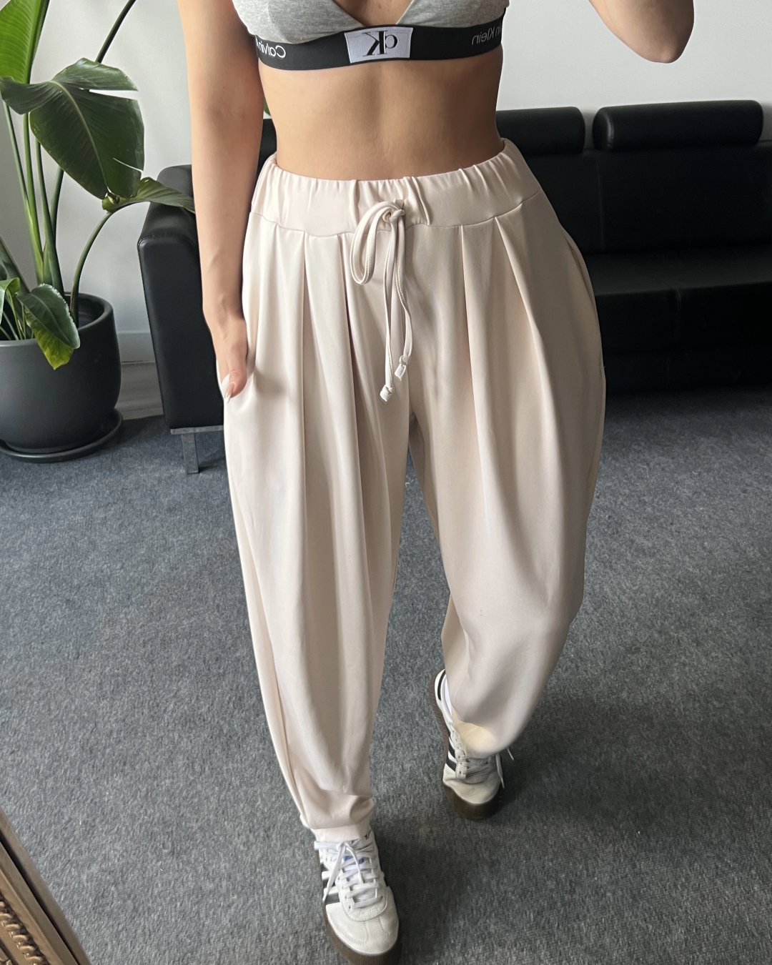 Bej Şalvar Model Modal Pantolon