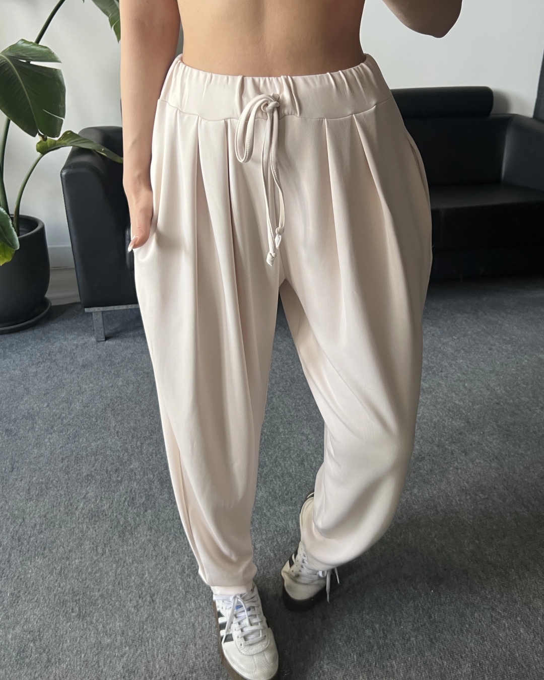 Bej Şalvar Model Modal Pantolon