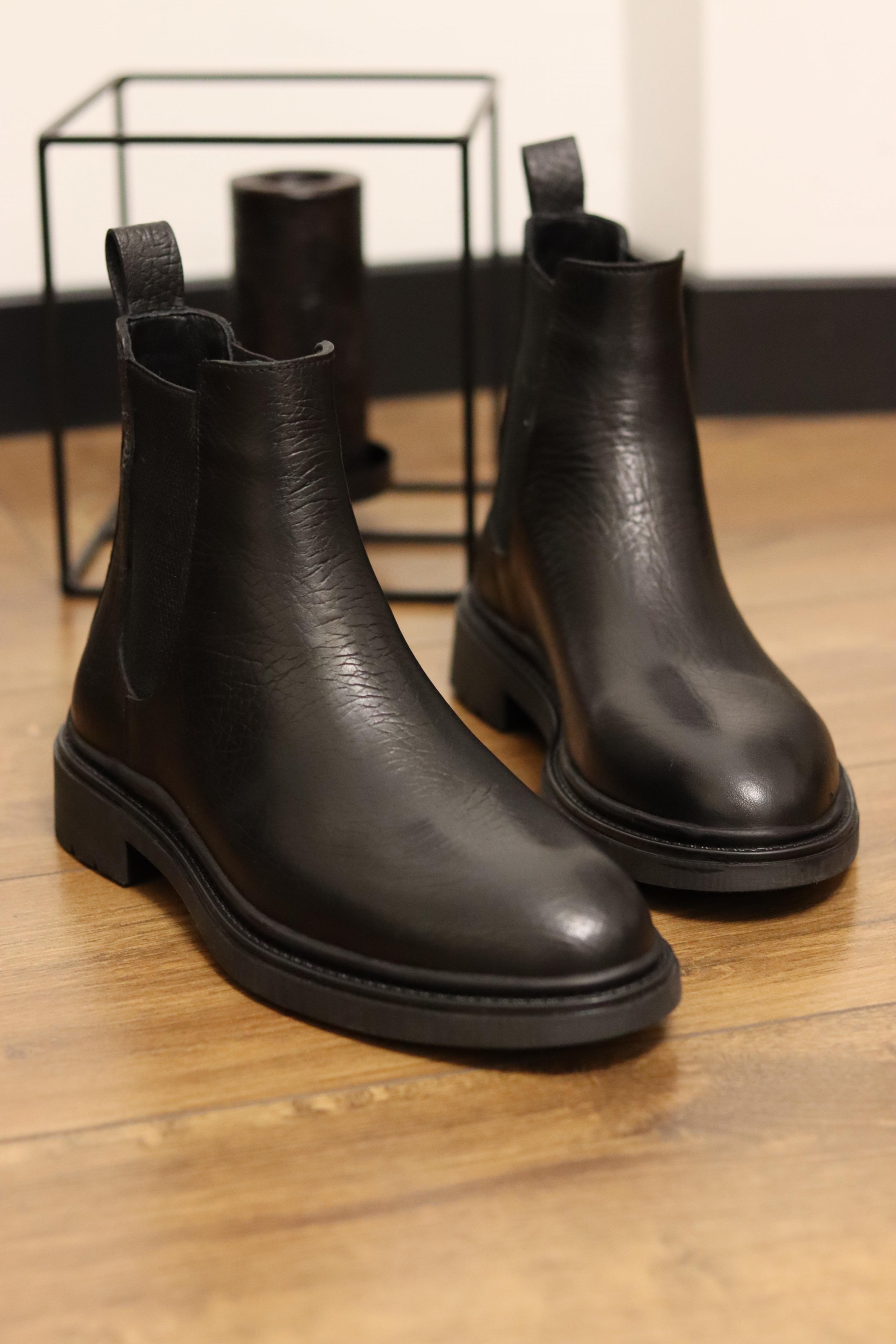 Zent Hakiki Arizona Deri Siyah Günlük Bot | Erkek Deri Bot Modelleri ...