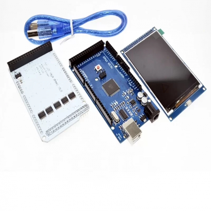 Arduino UNO R3 + 2.4" TFT LCD + Adaptör + USB Kablo