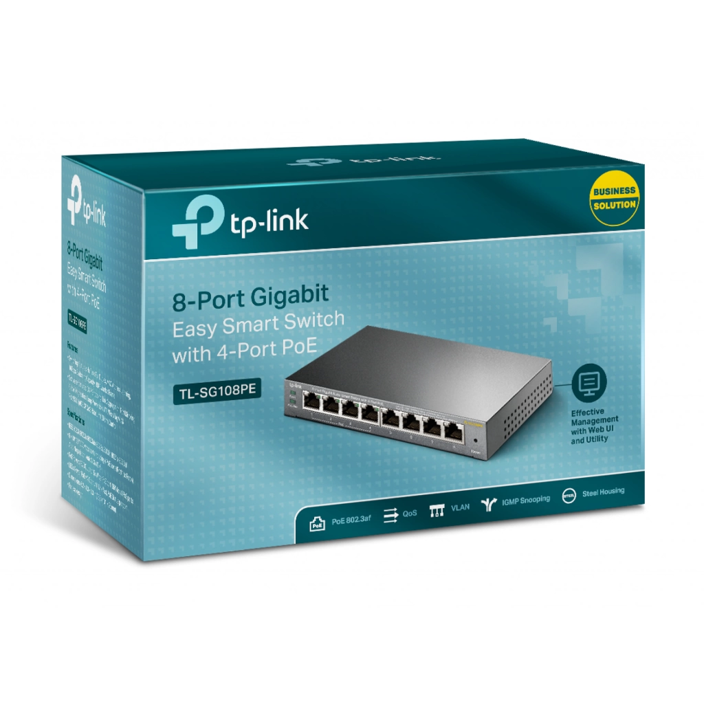 Tp-Link TL-SG108PE Gigabit 8 Port Poe Switch, 64w Yönetilebilir Switch