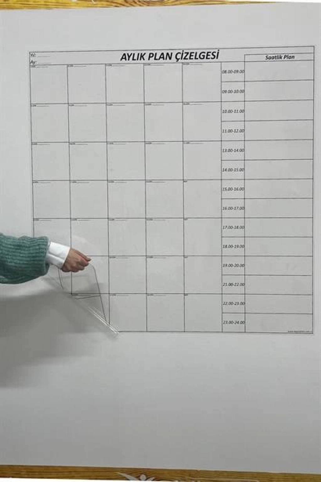 TUFEYO Aylık Planlayıcı Manyetik Duvar Stickerı Takvim Plan Çizelgesi