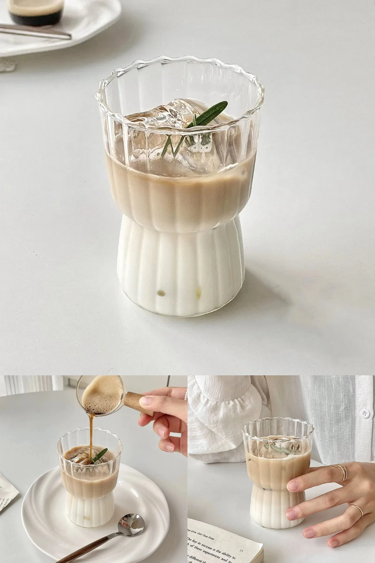 2'li İskandinav Midi Vintage Burgulu Tarz Bardak Kahve Sunum Isıya ...