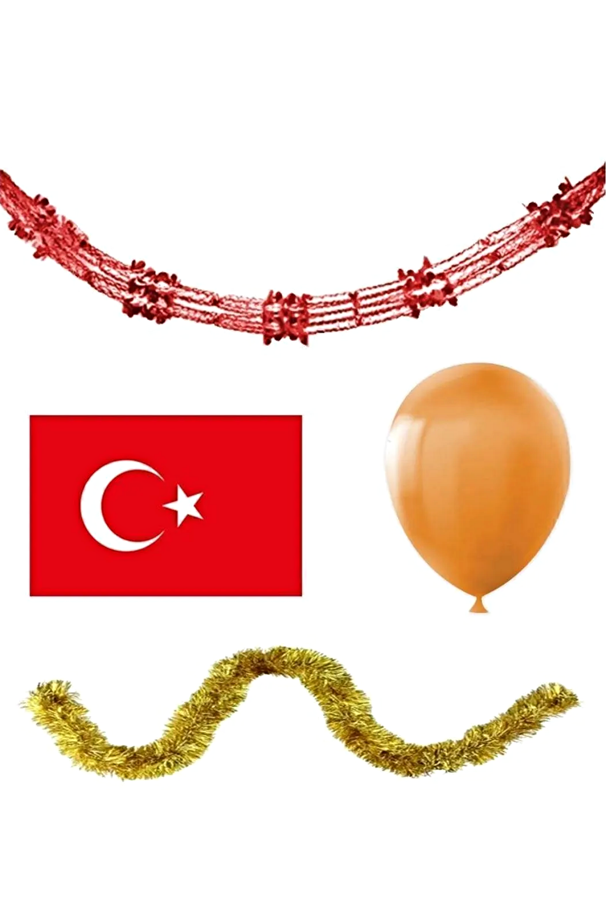 Okul Süsleme Seti Bayrak Balon Metalizer Fener Süs Seti