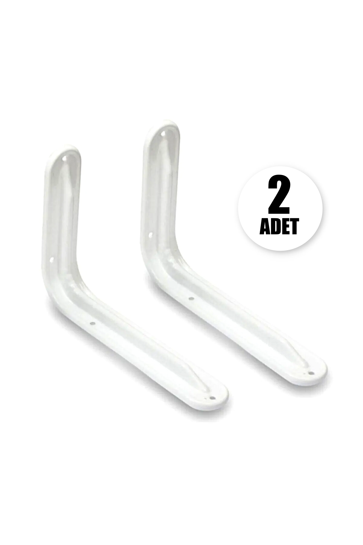 Raf Altı Ayak Raf Tutucu L Demir 20 X 14 Cm Beyaz Montaj Aparatı (2 Adet)